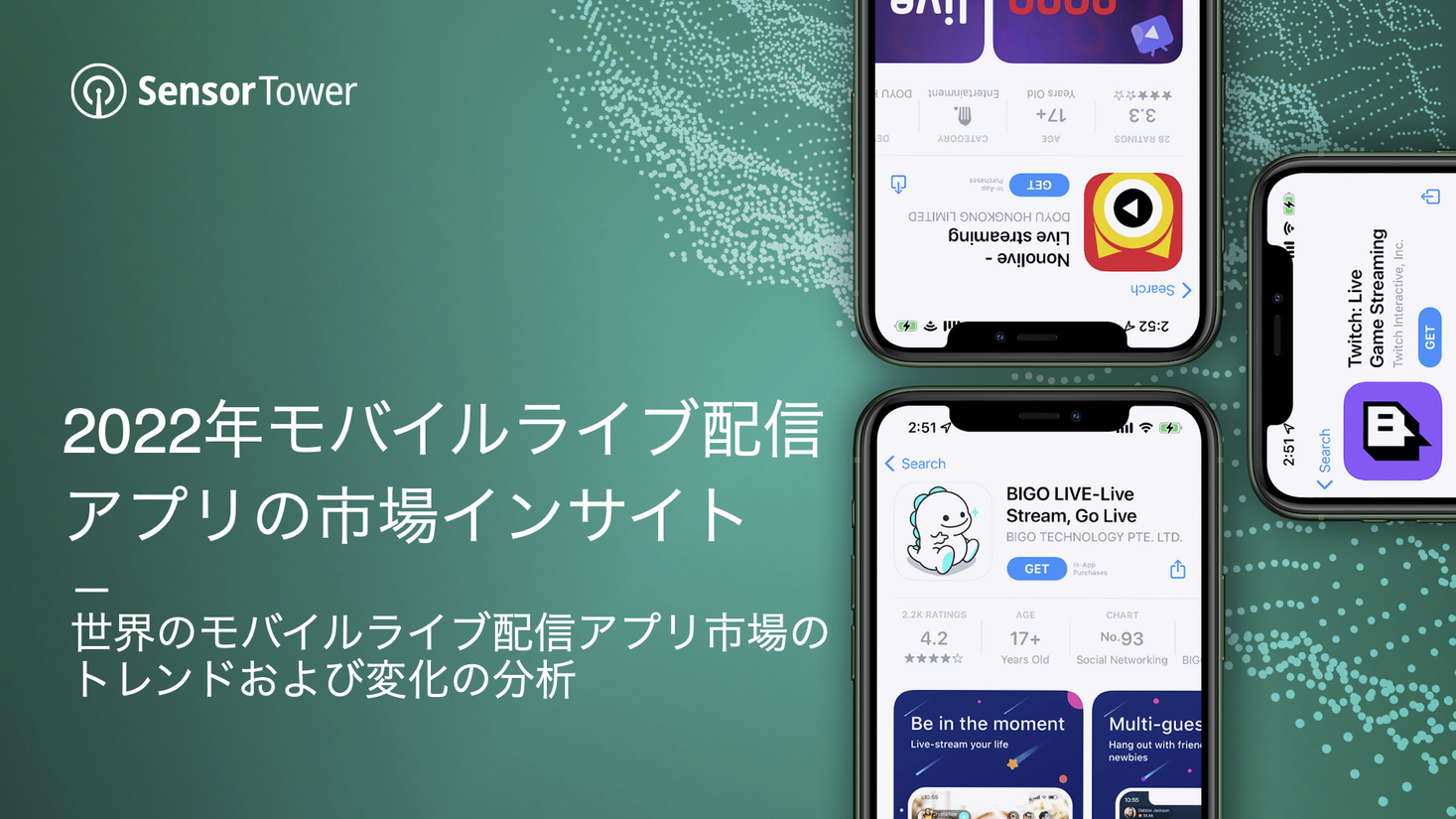 [レポートシェアリング] 「2022年モバイルライブ配信アプリの市場インサイト」｜Sensor Towerのプレスリリース