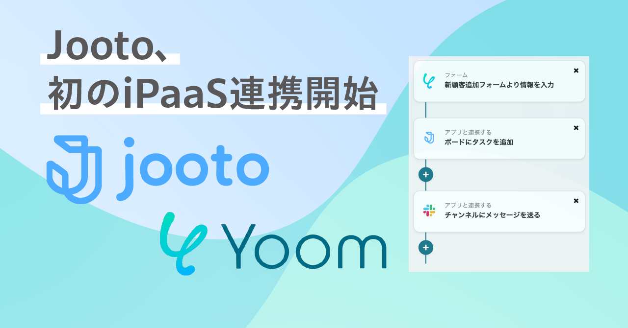 Jooto、SaaS連携データベース「Yoom」と初のiPaaS連携開始。ノンコーディングでタスクと他サービスを紐づけ、業務自動化が可能に｜株式会社PR TIMESのプレスリリース