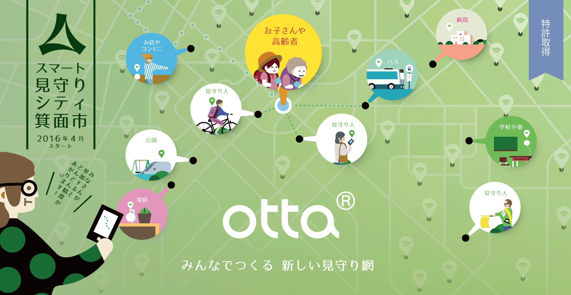 全国最大規模！箕面市とotta、IoTを活用した低コスト見守りシステム実証事業で合意｜株式会社ottaのプレスリリース