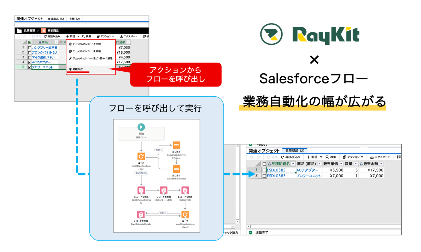 RaySheet、Salesforceフローを組み合わせてデータ一括処理による業務自動化が可能に｜メシウス株式会社のプレスリリース