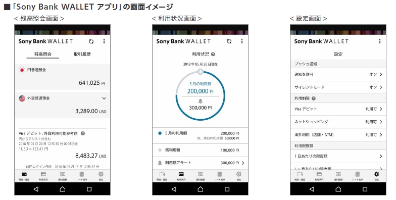 「Sony Bank WALLET アプリ」バージョンアップのお知らせ｜ソニー銀行株式会社のプレスリリース
