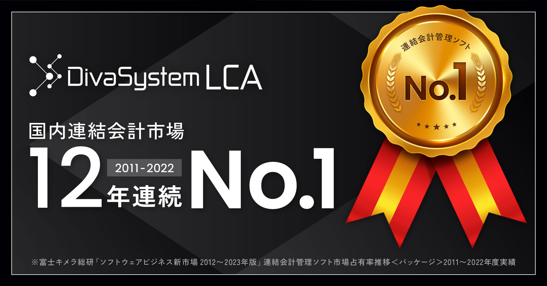 ディーバの連結会計システム「DivaSystem LCA」が 12年連続で連結会計管理ソフト市場1位を獲得 （富士キメラ総研の市場調査レポートによる）｜アバントグループのプレスリリース