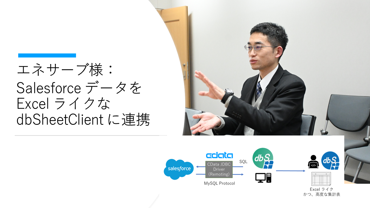 【CData 導入事例】エネサーブがCData JDBC Driver for Salesforce を導入｜CDataのプレスリリース