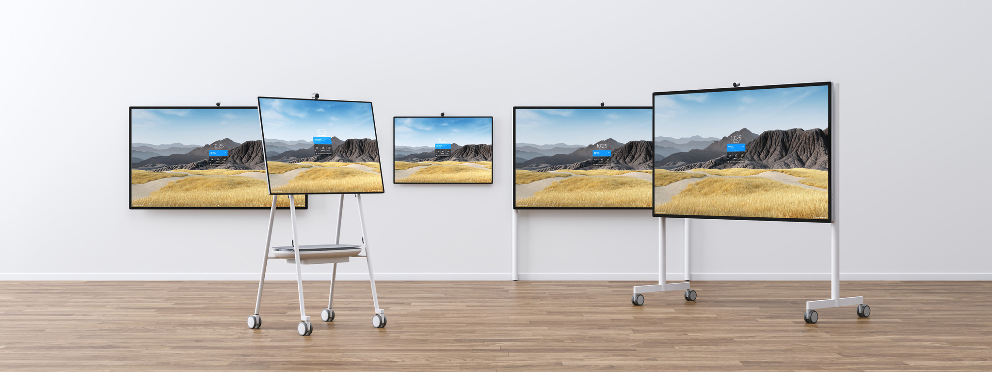 Steelcase社、Microsoft Surface Hub 2S専用スタンドRoam(ローム)に85インチ専用モバイルスタンド、壁掛け用 ...