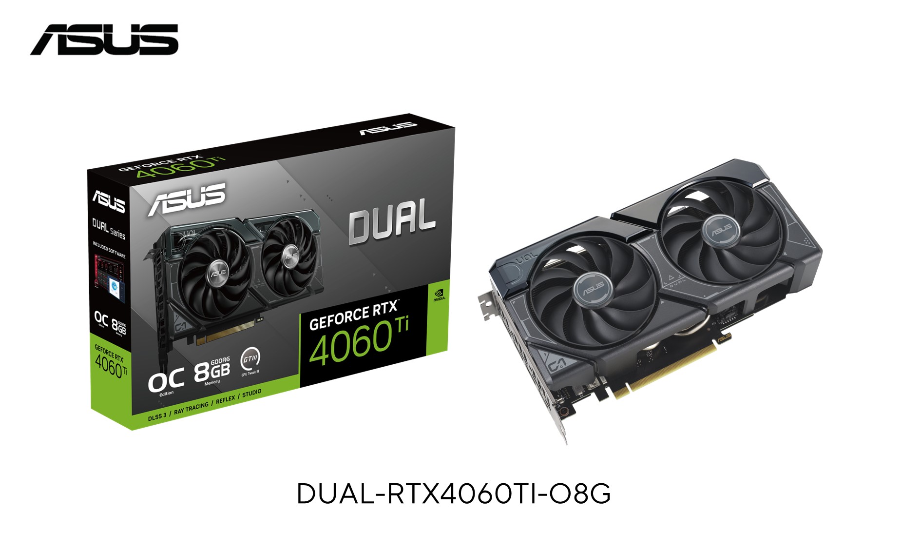 ASUSの2連ファンでコンパクト設計のDualシリーズよりNVIDIA GeForce RTX™ 4060TIを搭載したビデオカード「DUAL ...