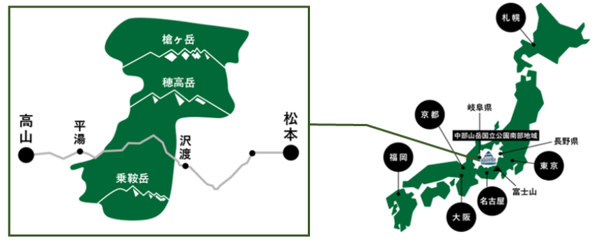 「松本高山Big Bridge構想実現プロジェクト」 中部山岳国立公園を間に挟み 信州松本から飛騨高山をつなぐ長期滞在ツアー｜KNT－CT HDのプレスリリース