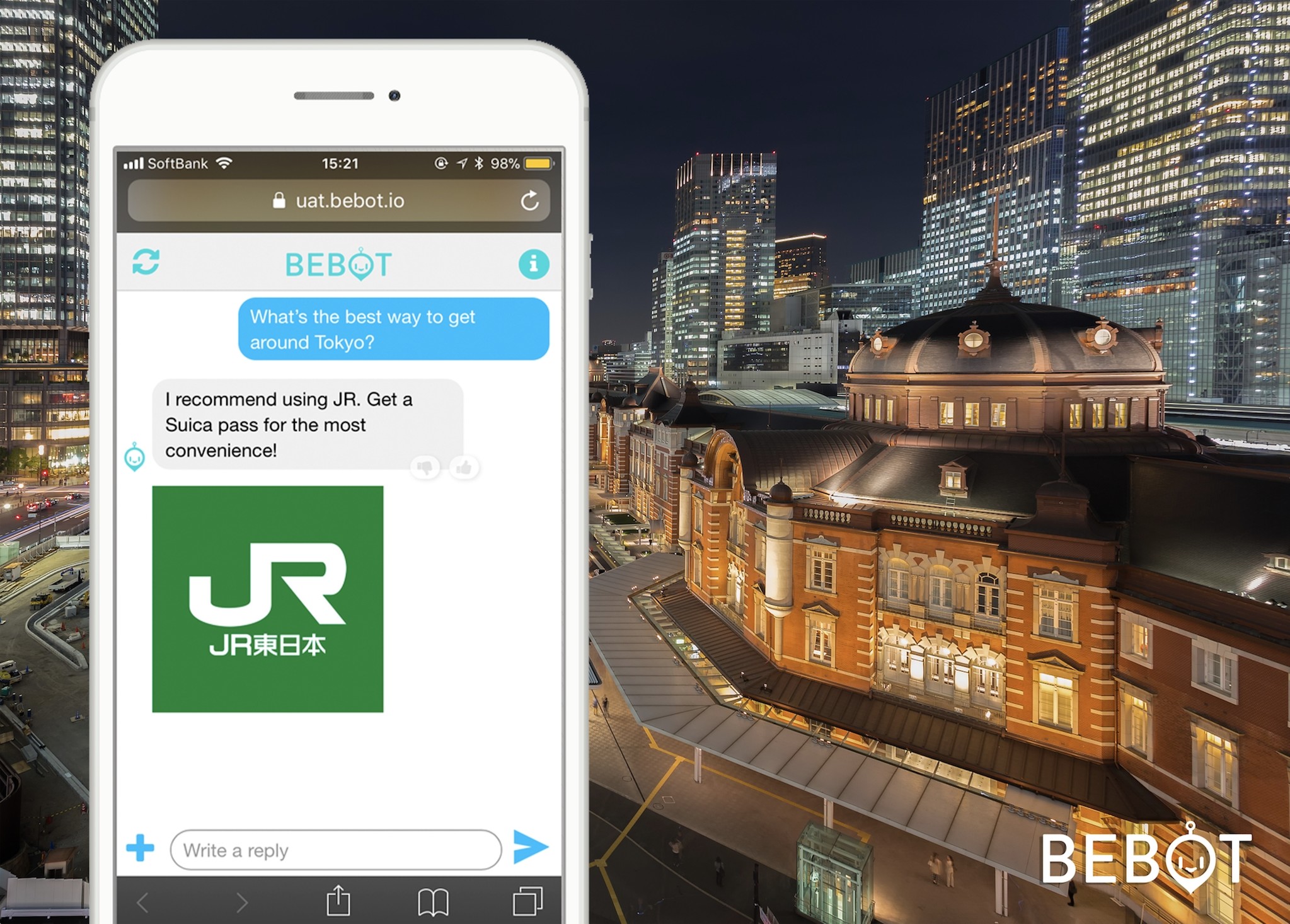 訪日外国人向けAIチャットコンシェルジュ「Bebot」、3月21日より東京駅エリアでサービス提供を開始｜ビースポーク のプレスリリース