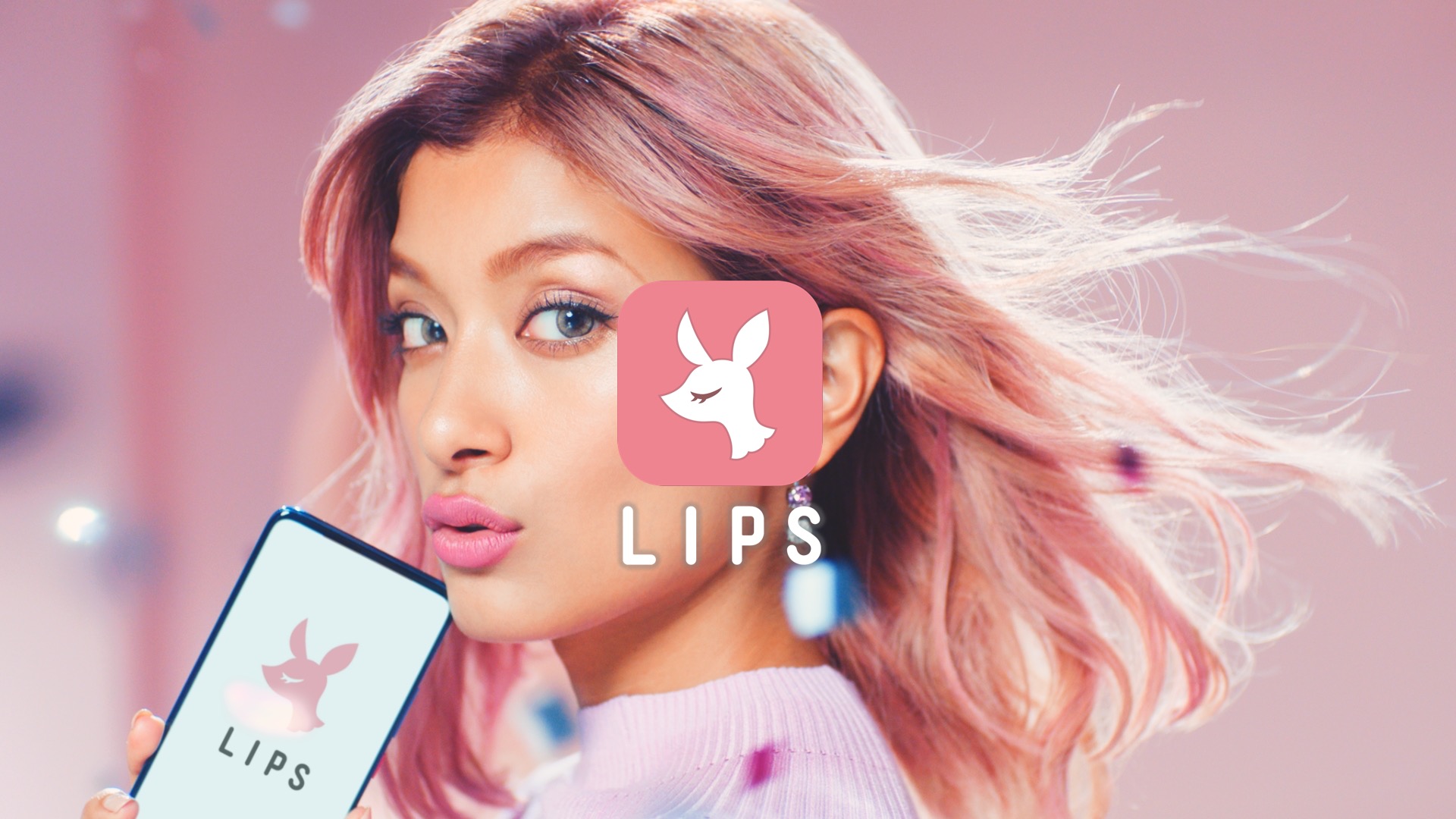 No.1コスメのクチコミアプリ「LIPS」が初TVCM インスタで話題！ピンクヘアのローラがトレンドメイクを披露｜株式会社AppBrewのプレスリリース
