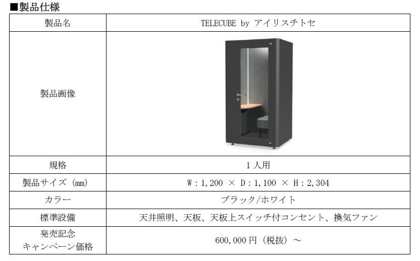 ニューノーマルの働き方へ オンライン・コミュニケーションをより快適にする「TELECUBE by アイリスチトセ」を共同開発｜アイリスオーヤマ ...