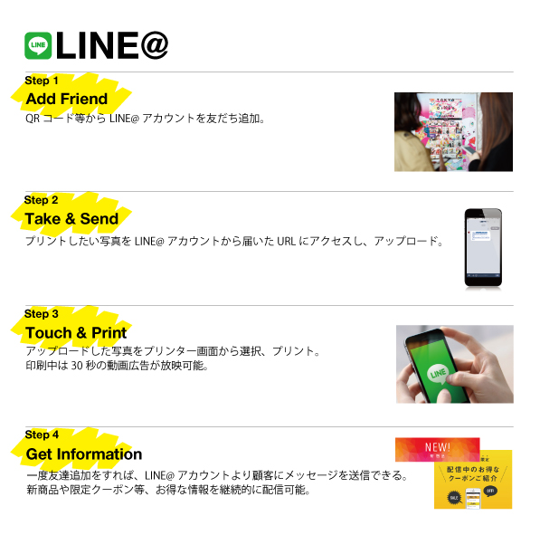 日本初となるSNS連動プリンター「PICSPOT PRINTER」がLINE@に対応開始｜株式会社INFORICHのプレスリリース