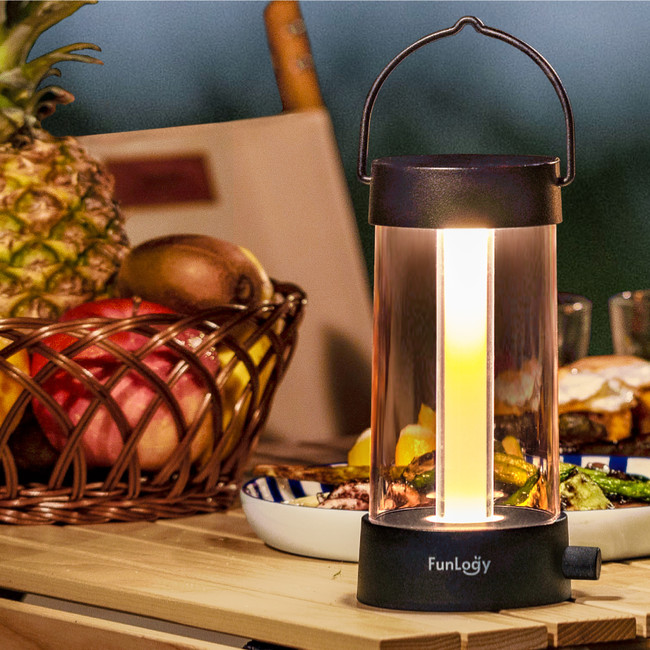 円柱形のグローブで360°光を広げる。FunLogy初のLEDランタン「FunLogy Lantern」が一年の開発を経て発売に｜FunLogyのプレスリリース