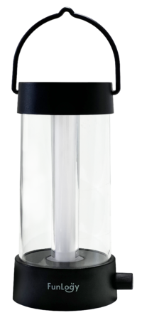 円柱形のグローブで360°光を広げる。FunLogy初のLEDランタン「FunLogy Lantern」が一年の開発を経て発売に｜FunLogyのプレスリリース