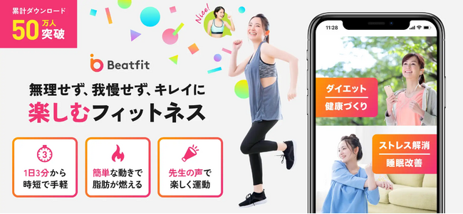 運動習慣化支援アプリBeatfitの継続的利用で3ヶ月で平均3.7kgの減量（※）に成功｜株式会社アリストルのプレスリリース