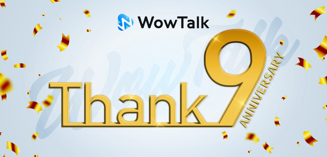 ビジネスチャット・社内SNS「WowTalk」がサービスリリースから9周年！10周年に向けて「匿名相談機能」や「カレンダー機能」の拡充を予定｜ワウテック株式会社のプレスリリース