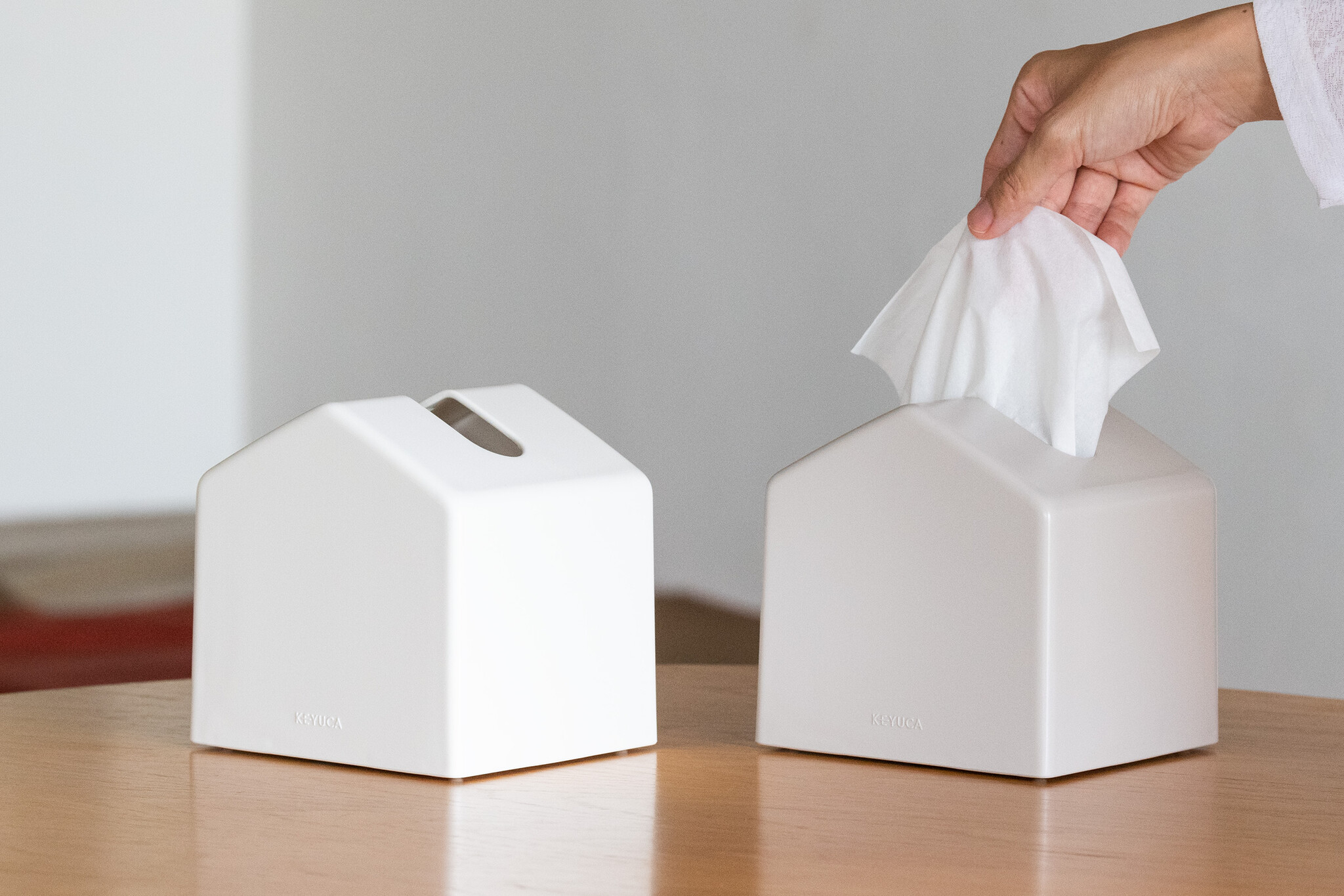 KEYUCAのオリジナル設計で、容量はそのままに可愛くコンパクトに収まるティッシュケースが誕生 省スペースで使える「コンパクトティッシュケース ...