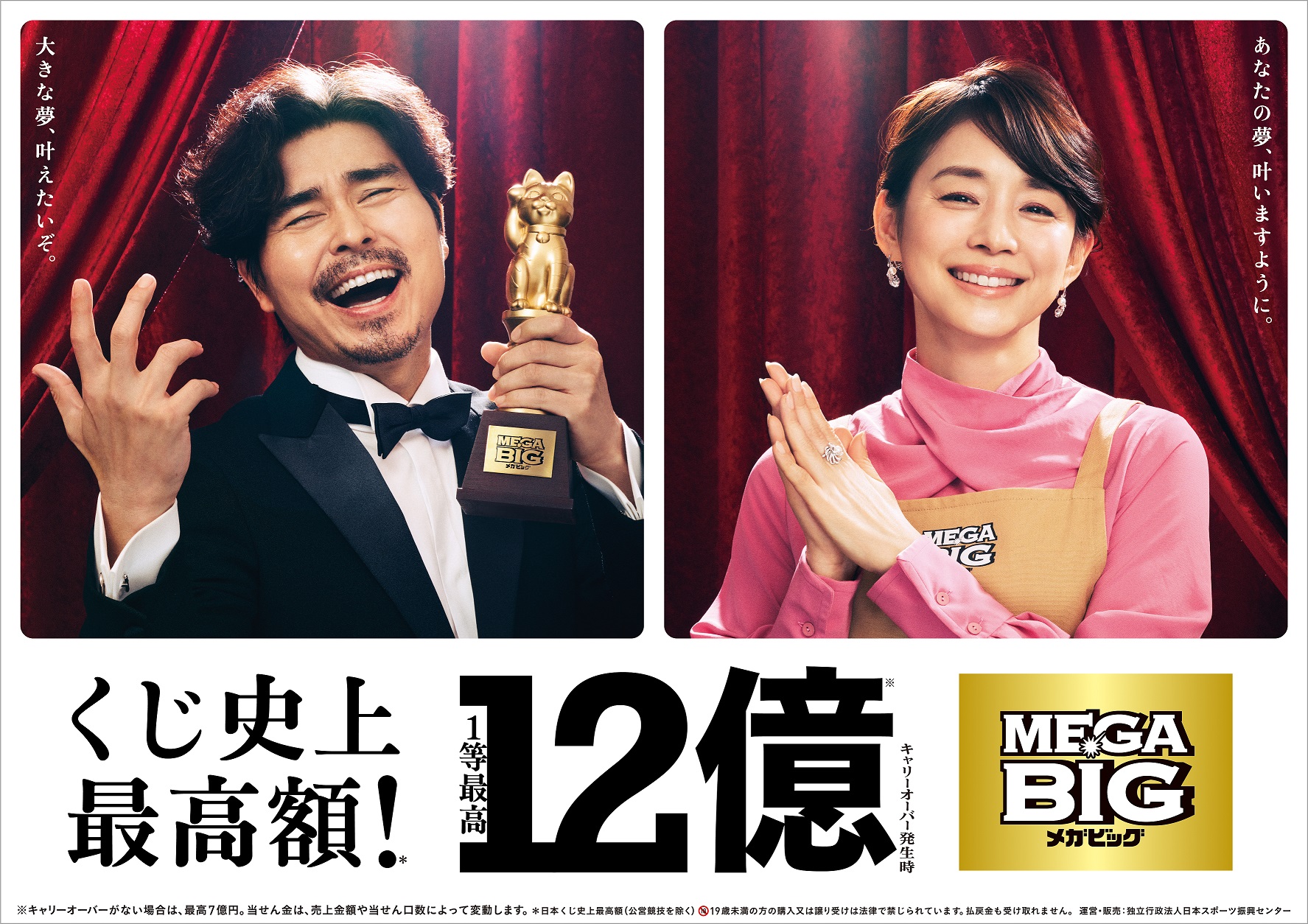 石田ゆり子さんでおなじみ BIGの新CMに演技に悩む役者として小澤征悦さんが来店！MEGA BIG新TV-CM『12億当たった演技』篇 2023年8月19日(土)より放送開始｜独立行政法人日本 ...