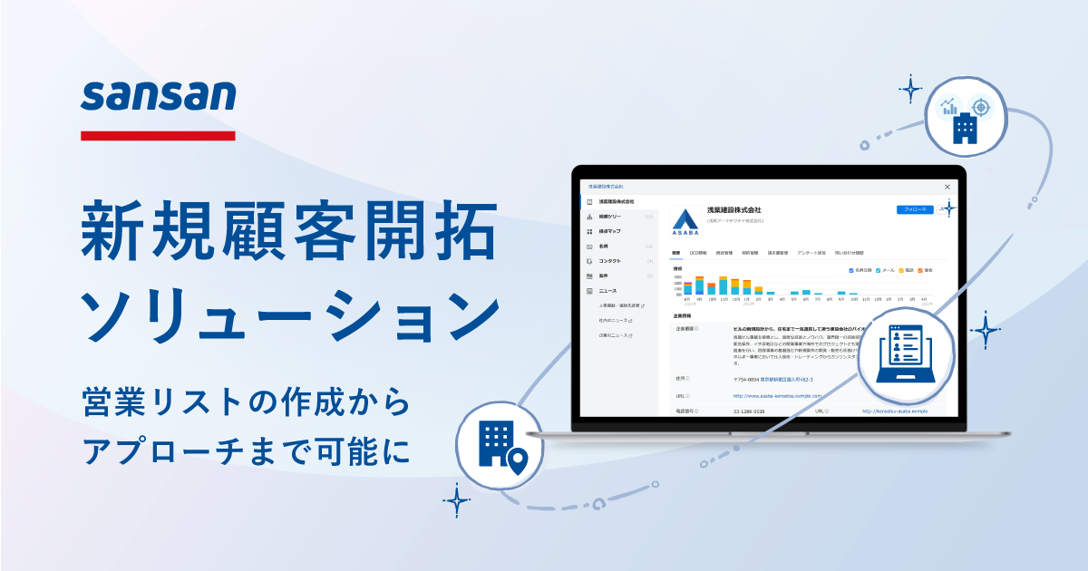 営業DXサービス「Sansan」、新規顧客開拓ソリューションの提供を発表｜Sansan株式会社のプレスリリース