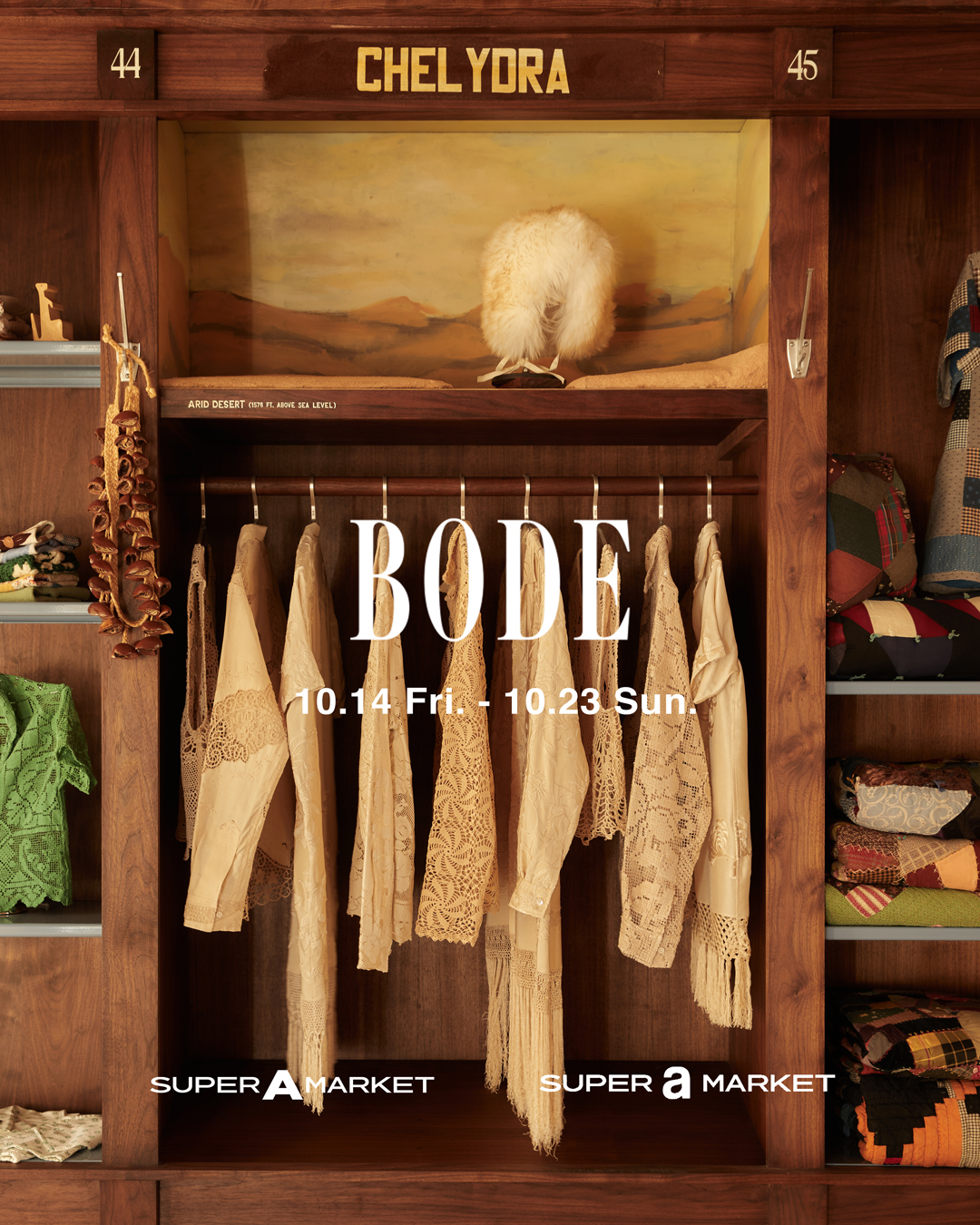 《スーパー エー マーケット》にて〈BODE〉POP UP STOREを開催。新作からアーカイブまで豊富なラインナップが揃います。｜株式会社 トゥモローランドのプレスリリース