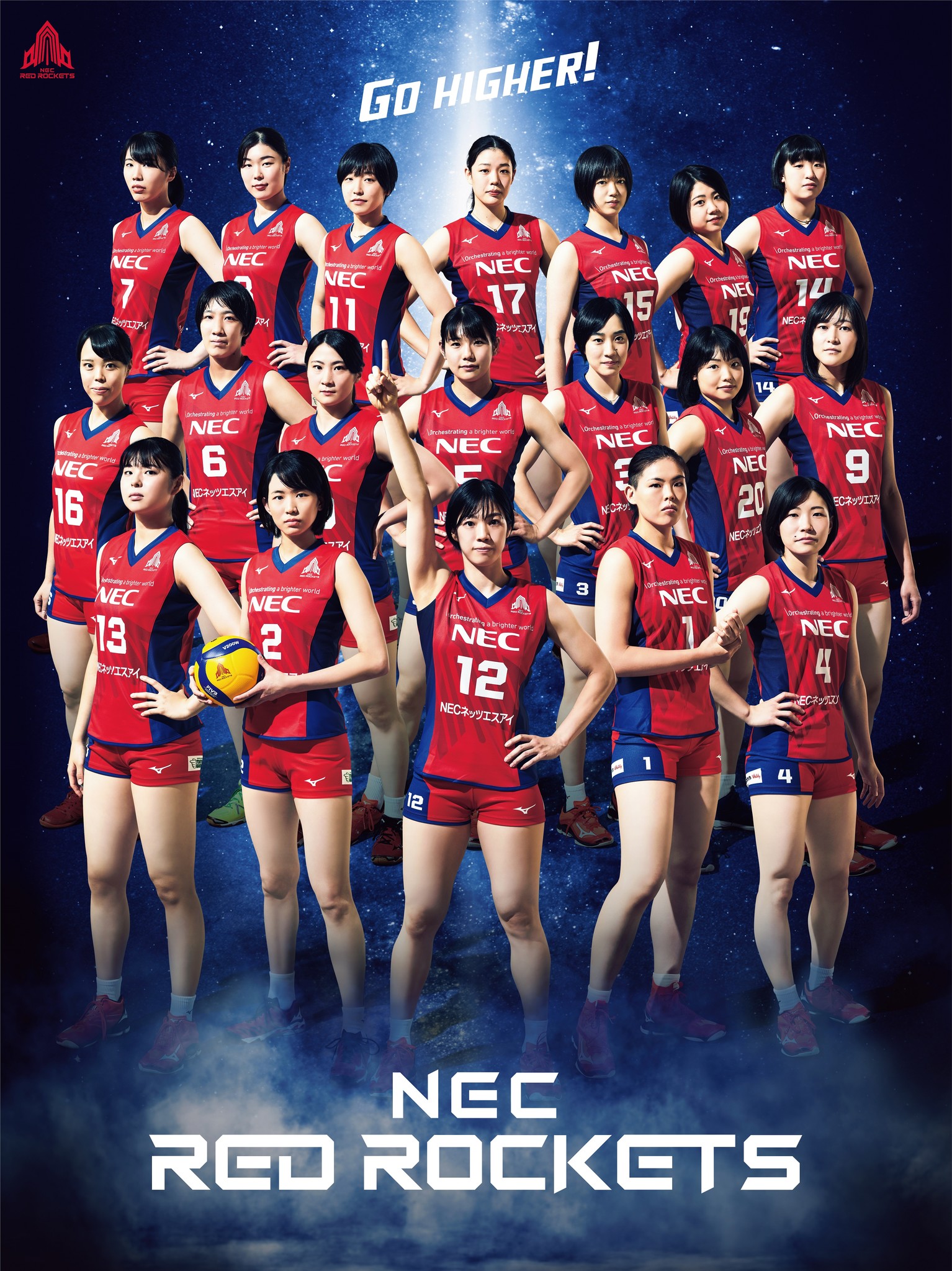 NECレッドロケッツ【バレー/Vリーグ】2021-22キービジュアル公開｜NECレッドロケッツのプレスリリース
