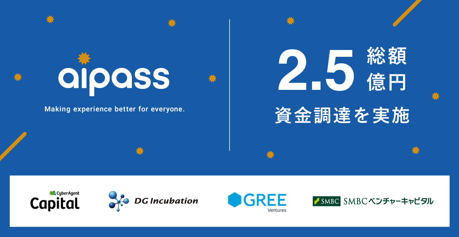 旅行を中心としたオフライン体験のDXを推進する Experience System『aipass』が総額2.5億円の資金調達を実施 ...