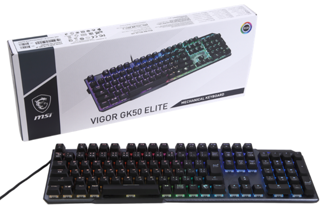 MSI、RGB LED対応フルサイズ109キーのゲーミングキーボード「VIGOR GK50 ELITE BOX WHITE」を発売｜エムエスアイコンピュータージャパン株式会社のプレスリリース