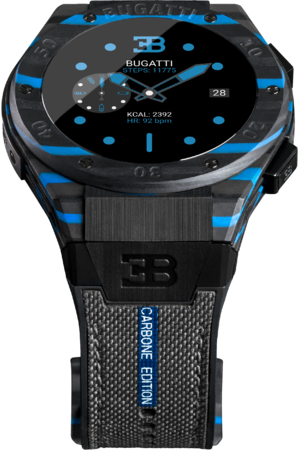 ブガッティスマートウォッチ第二弾 世界初のカーボンファイバー製「Carbone Limited Edition」“カルボーヌ リミテッド ...