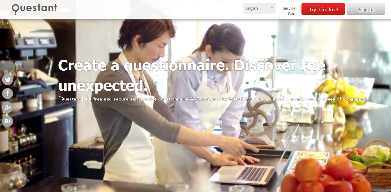 リリース2ヶ月でユーザ数3万人を突破！セルフアンケートASP「Questant（クエスタント）」の英語版を提供開始（マクロミル）｜株式会社マクロミルのプレスリリース
