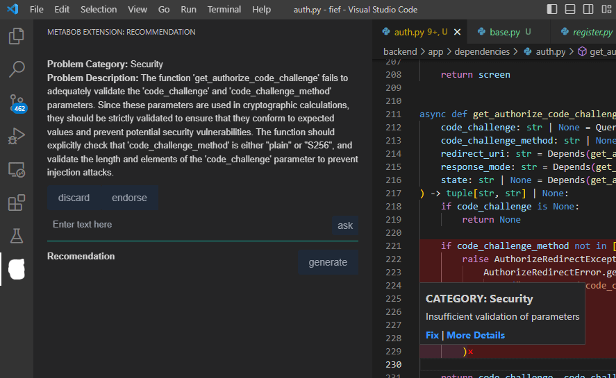 NEC X社の新事業創出プログラムで設立された「Metabob」、統合開発環境内でAIベースのコードレビューを実現するVSCode拡張機能を ...