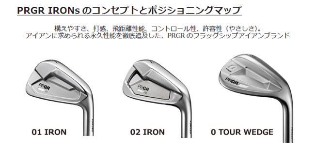 PRGR「PRGR 01/02 IRON、0 TOUR WEDGE」新発売｜株式会社プロギアのプレスリリース