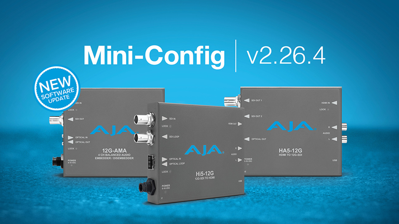 AJA 社、Mini-Config v2.26.4 を発表｜株式会社 アスクのプレスリリース