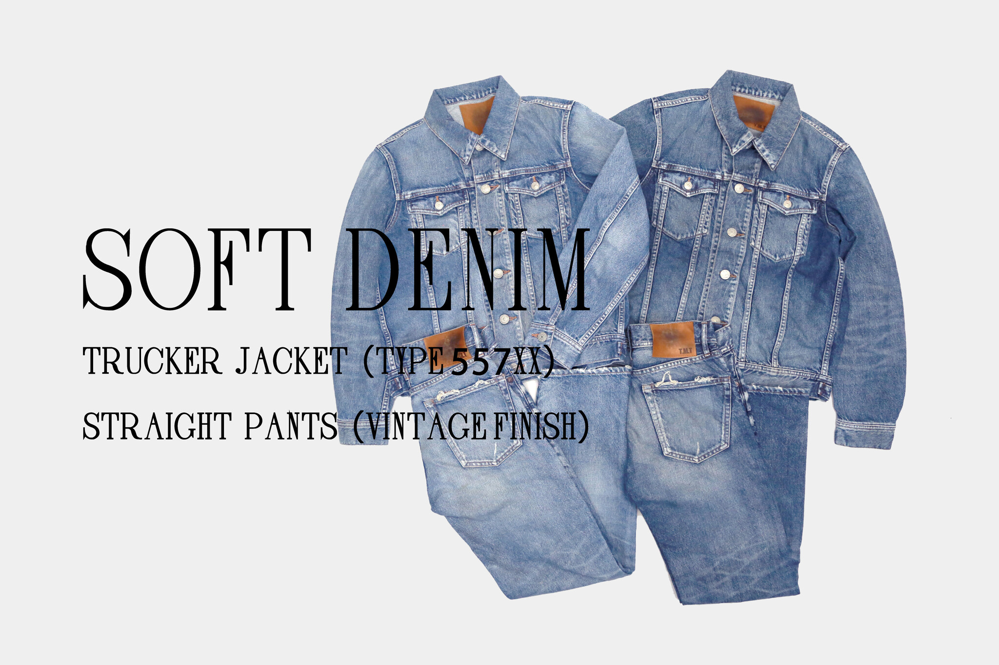 独自開発した通常のデニムよりも甘く織られた生地を使用した「SOFT DENIM」、旧織機で時間をかけて織り上げたセルヴィッチ8ozの「HQ ...