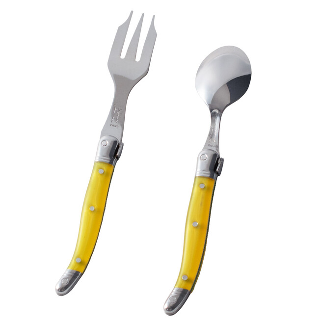 フランス工場直輸入のライヨール ケーキフォーク ティースプーン 同色セット 全14種販売中 ｜トランパラン：紀伊民報AGARA｜和歌山県のニュースサイト