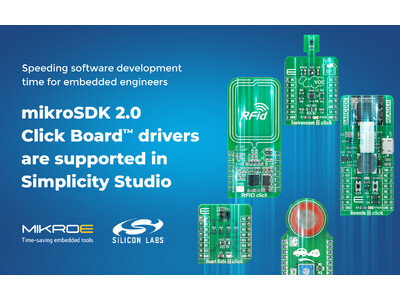 MIKROE、mikroSDK 2.0 Click boardsドライバーがSilicon LabsのSimplicity Studioの ...